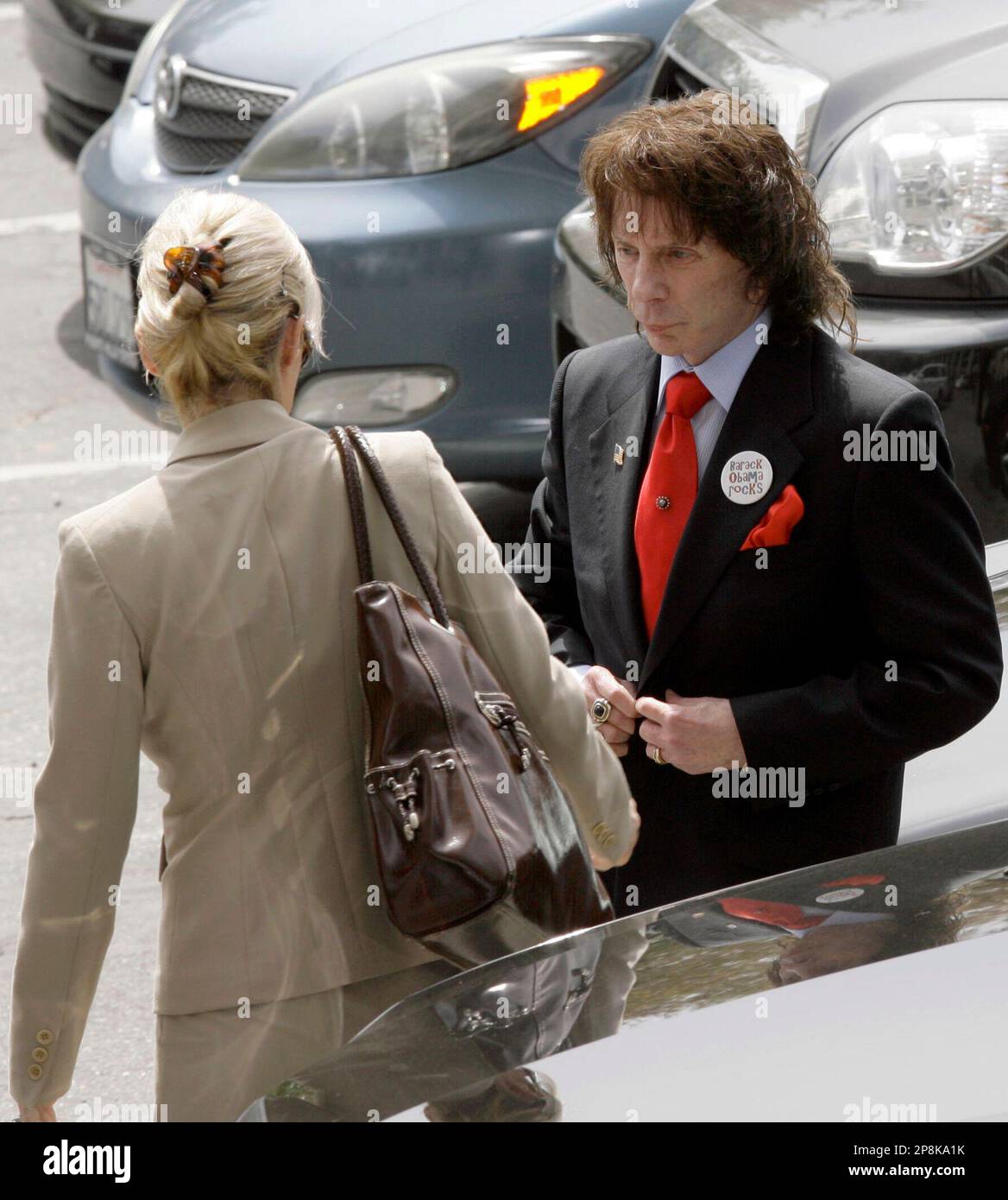 Music producer Phil Spector, right, and his wife Rachelle Spector ...