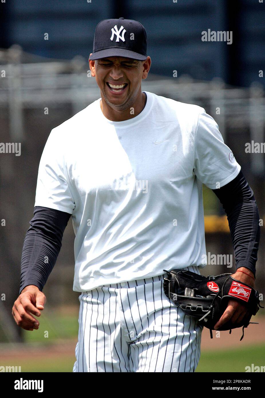 New York Yankees third baseman Alex Rodriguez begins his rehabilitation ...