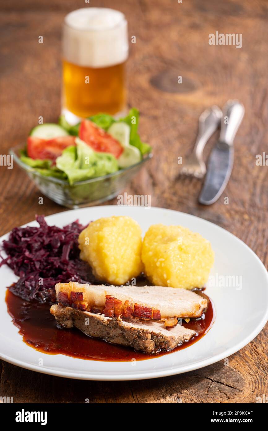 Roast pork loin cucumber hi-res stock photography and images - Alamy
