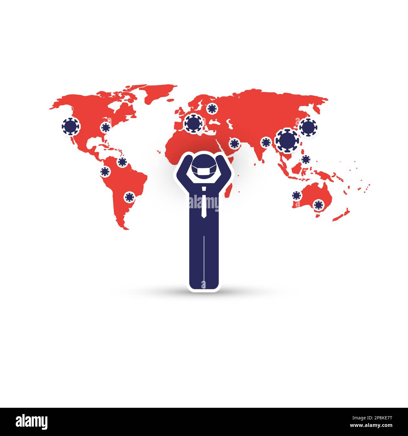 Coronavirus Spreading All Around the World - Vector Design Concept with ...