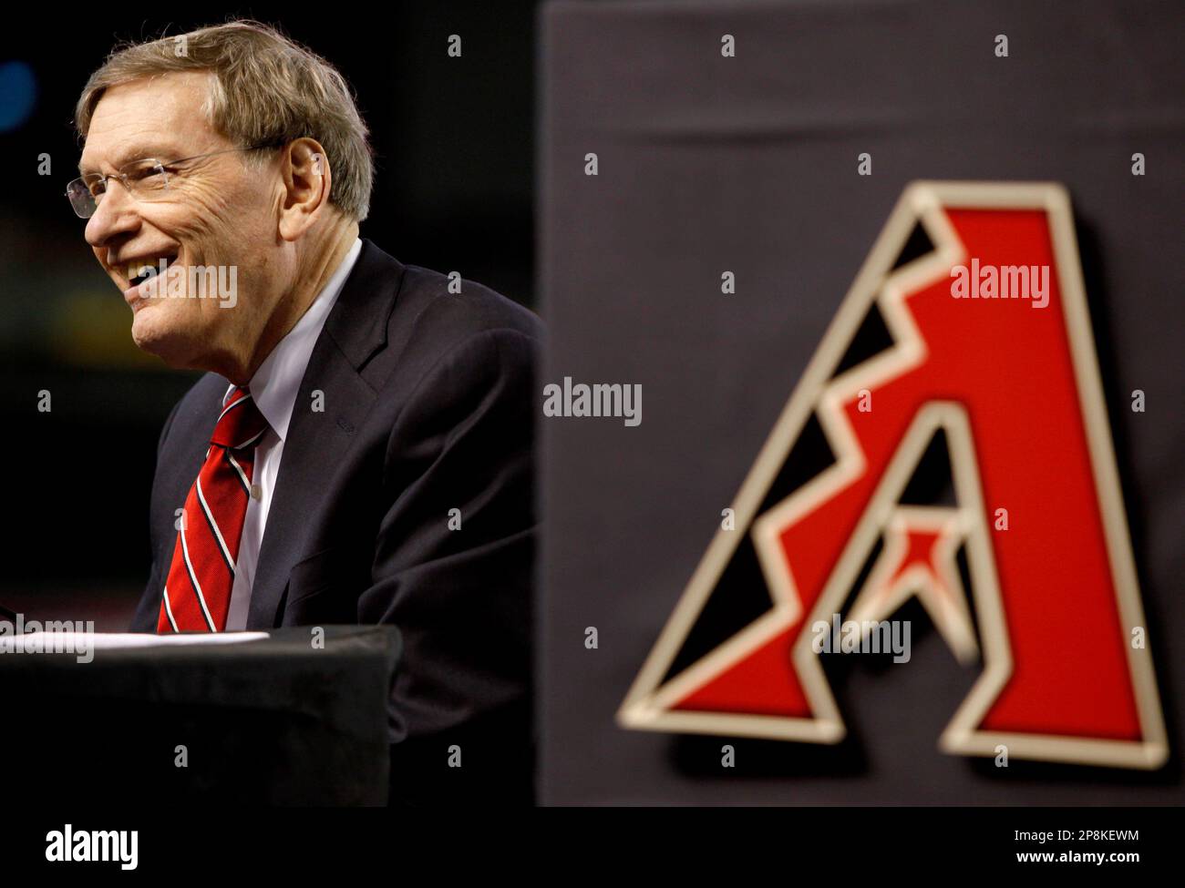 Major League Baseball Commissioner Bud Selig smiles during a news ...