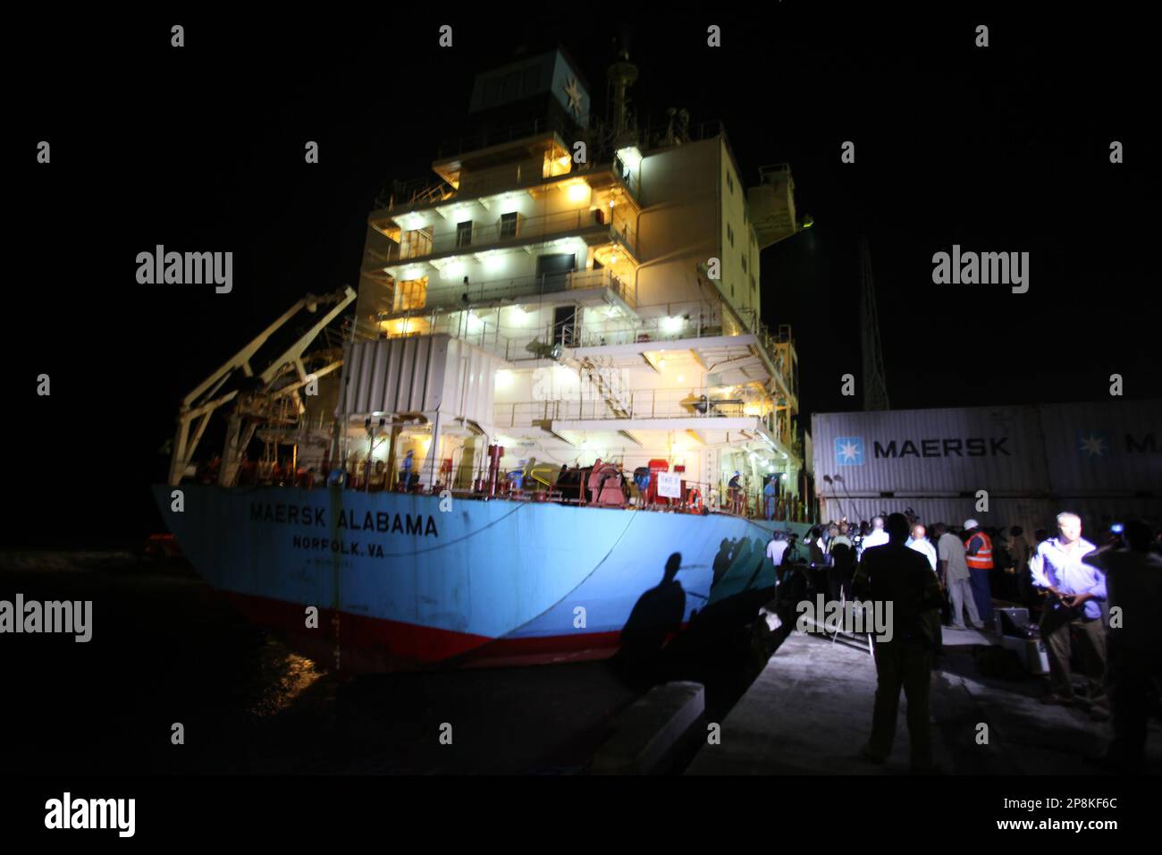 The American ship, the Maersk Alabama, whose captain remains held ...