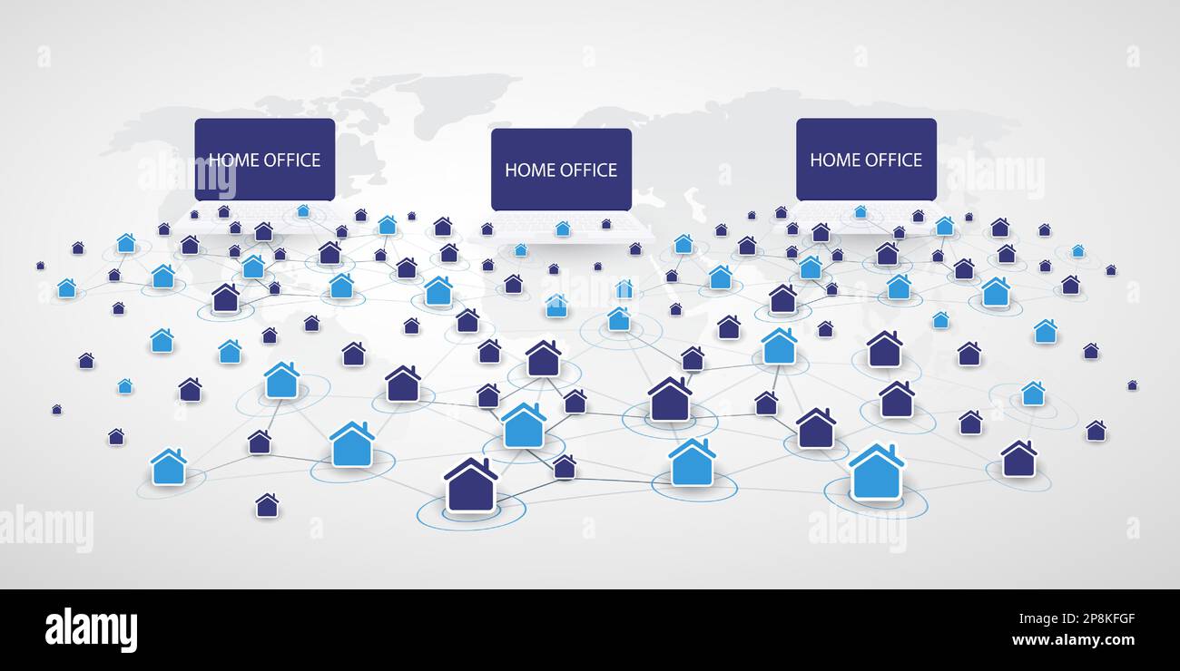 Home Offices - People Work at Home and Make Social Connections Through ...