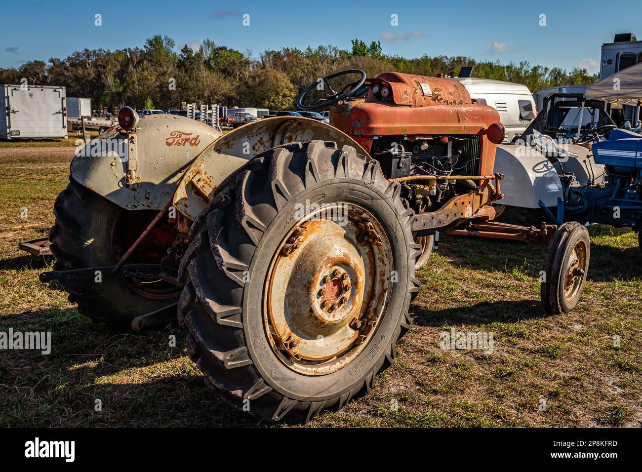 Fort Meade, FL - February 26, 2022: High perspective rear corner view ...