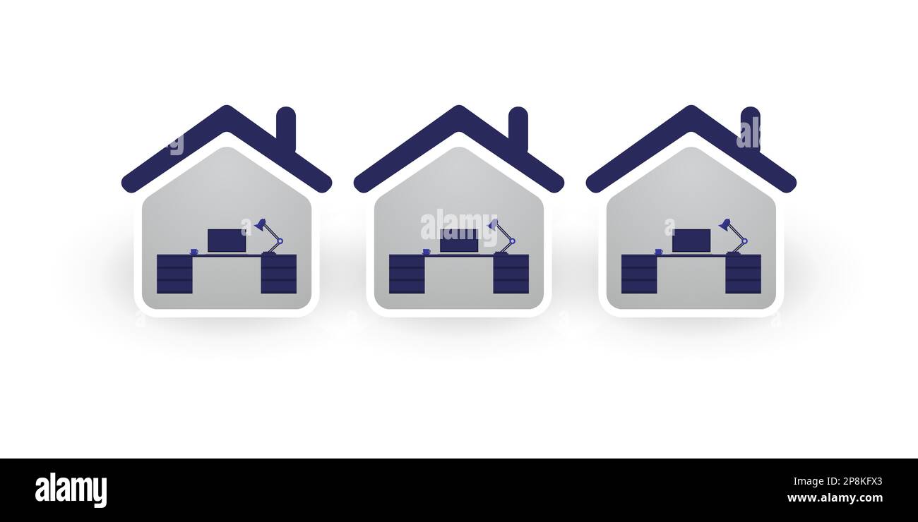 Home Offices - People Work and Make Social Connections Only Through the ...