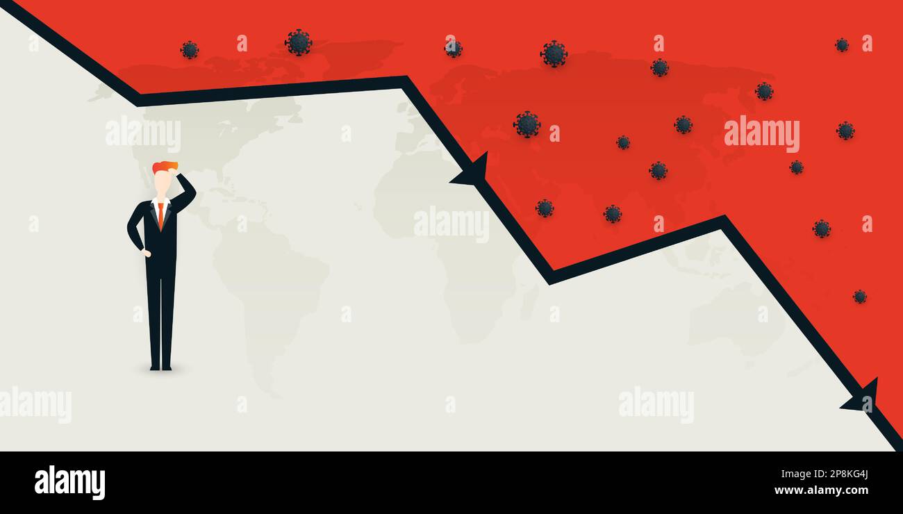 Global Economic Downfall Because of the Corona Virus - Design Concept ...