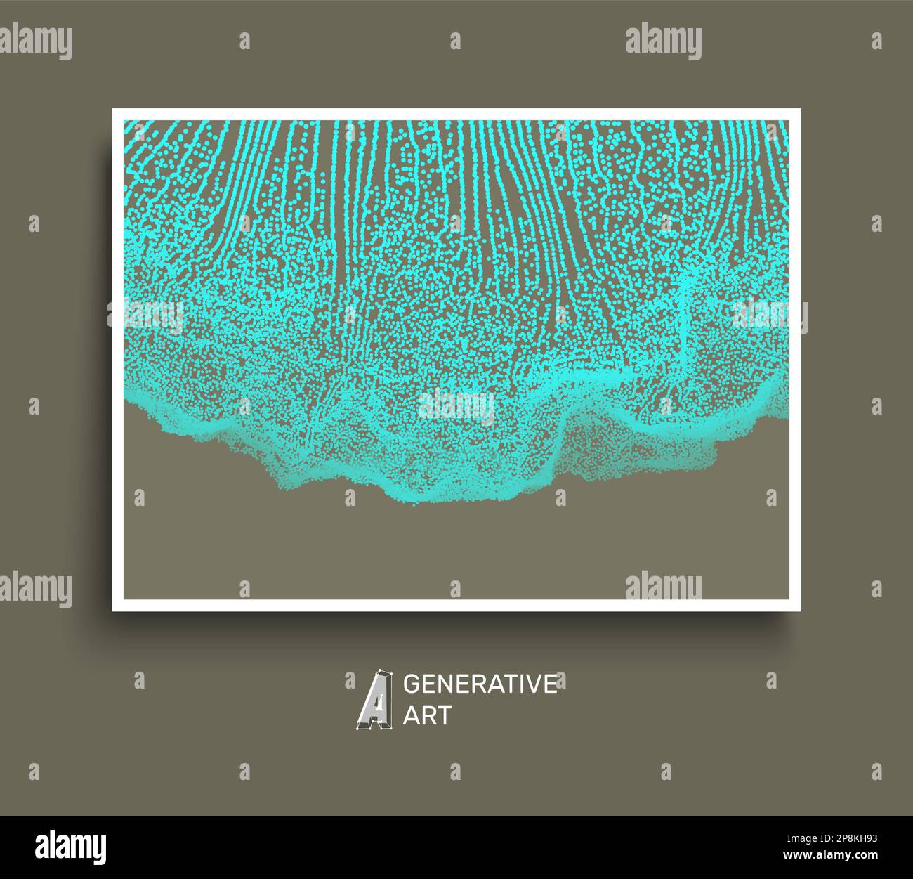 Array with Dynamic Particles. Textbook, booklet or notebook mockup ...
