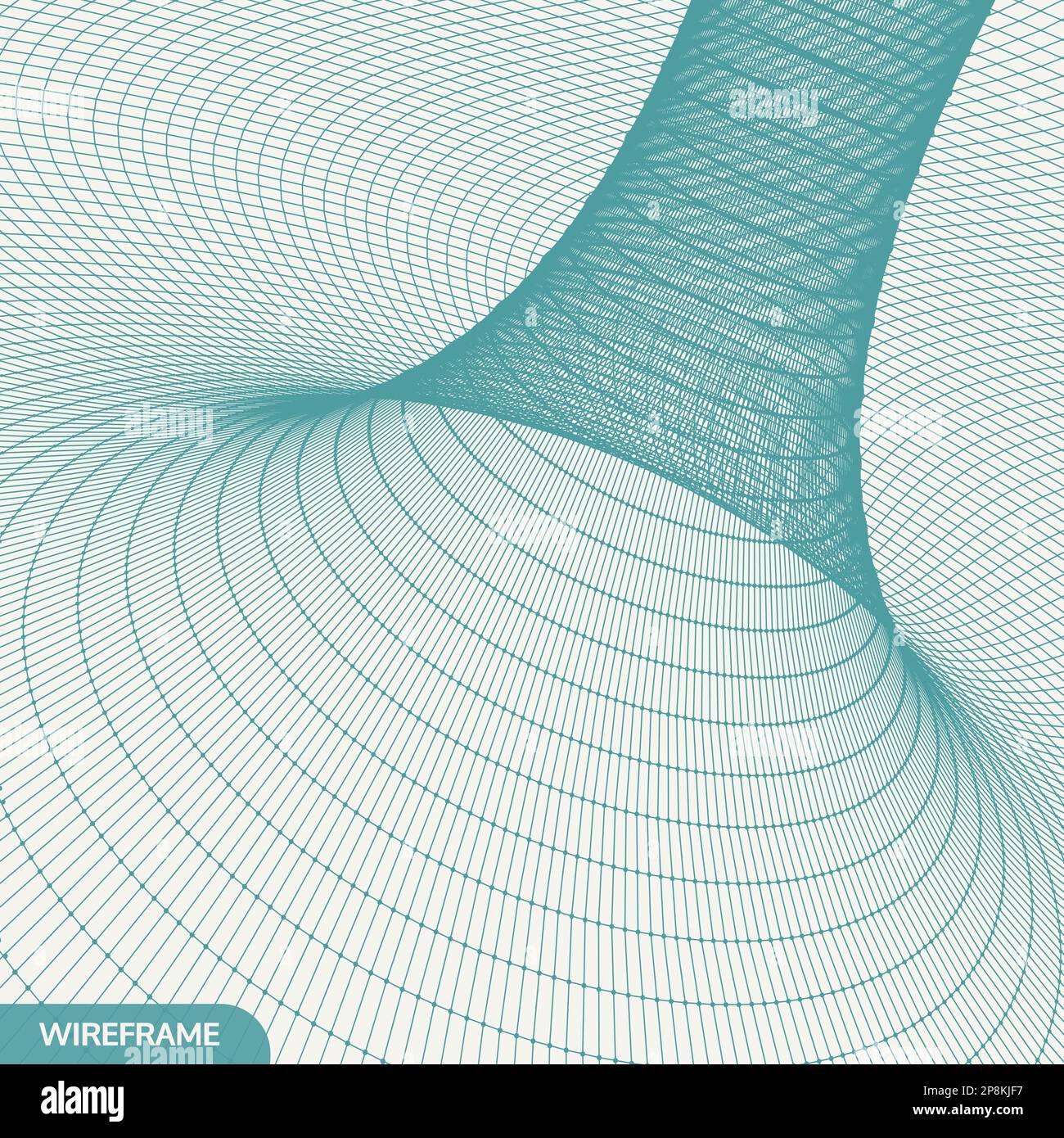 Abstract tunnel grid. 3d vector illustration. Can be used as digital ...