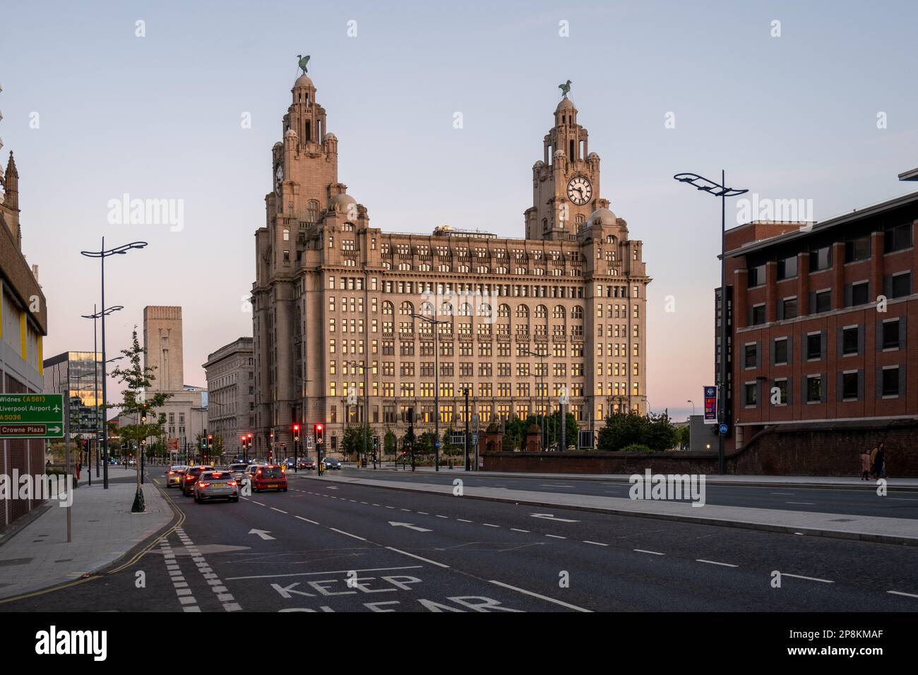 A beautiful view of the Liver Building under the clear sky Stock Photo ...