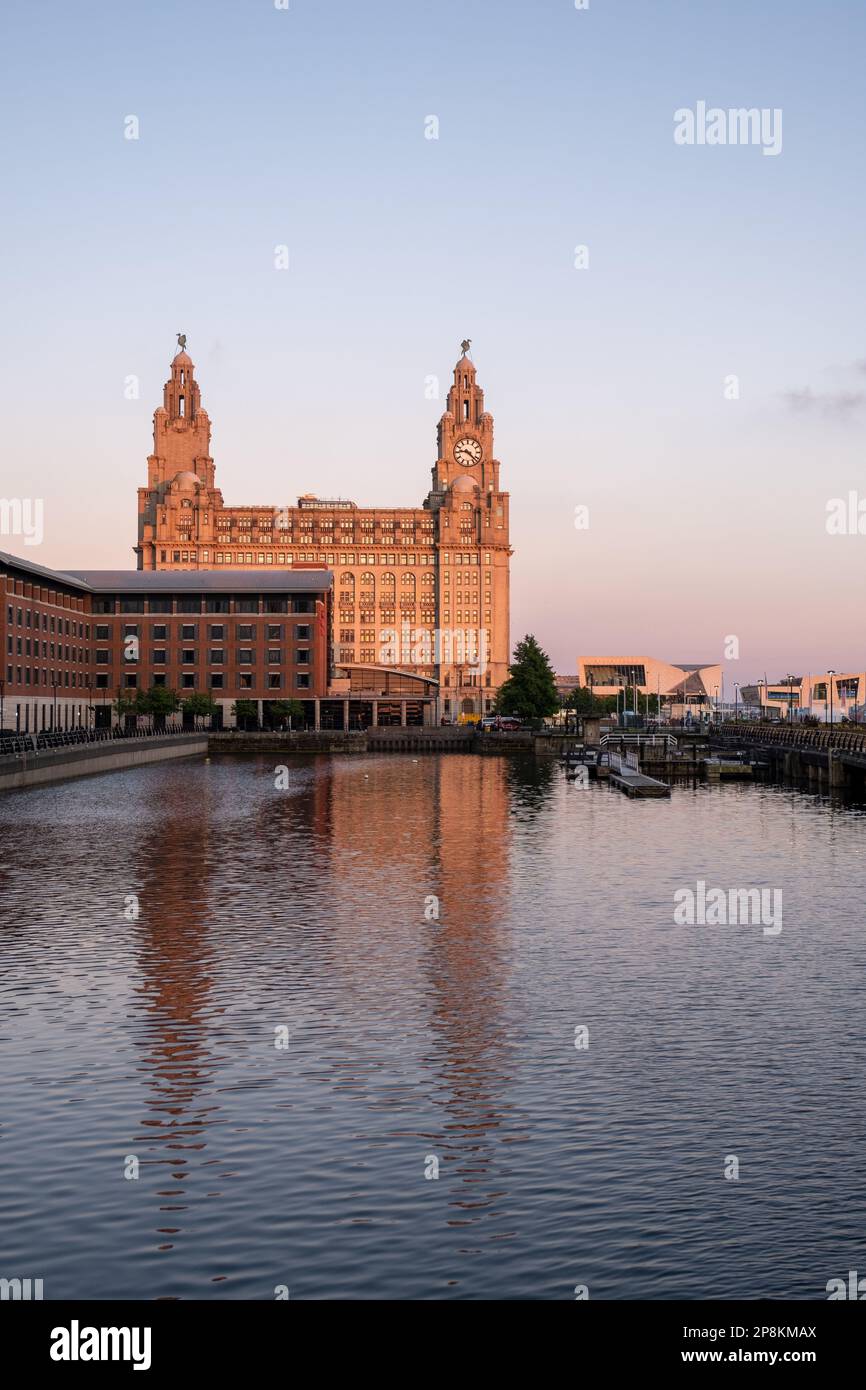 A beautiful view of the Liver Building under the clear sky Stock Photo ...