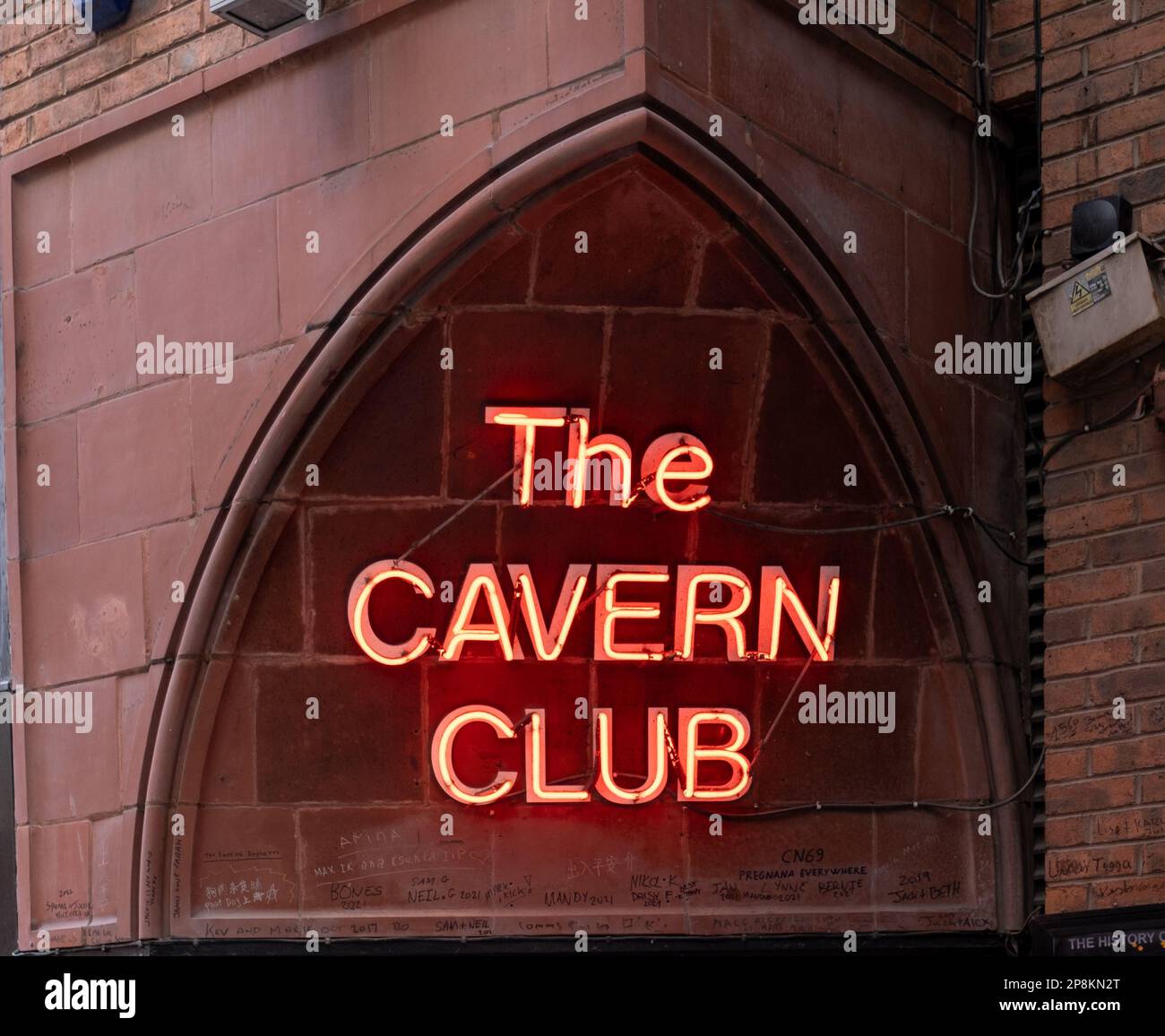 The original Cavern Club at 8 Mathew Street in Cavern Quarter ...