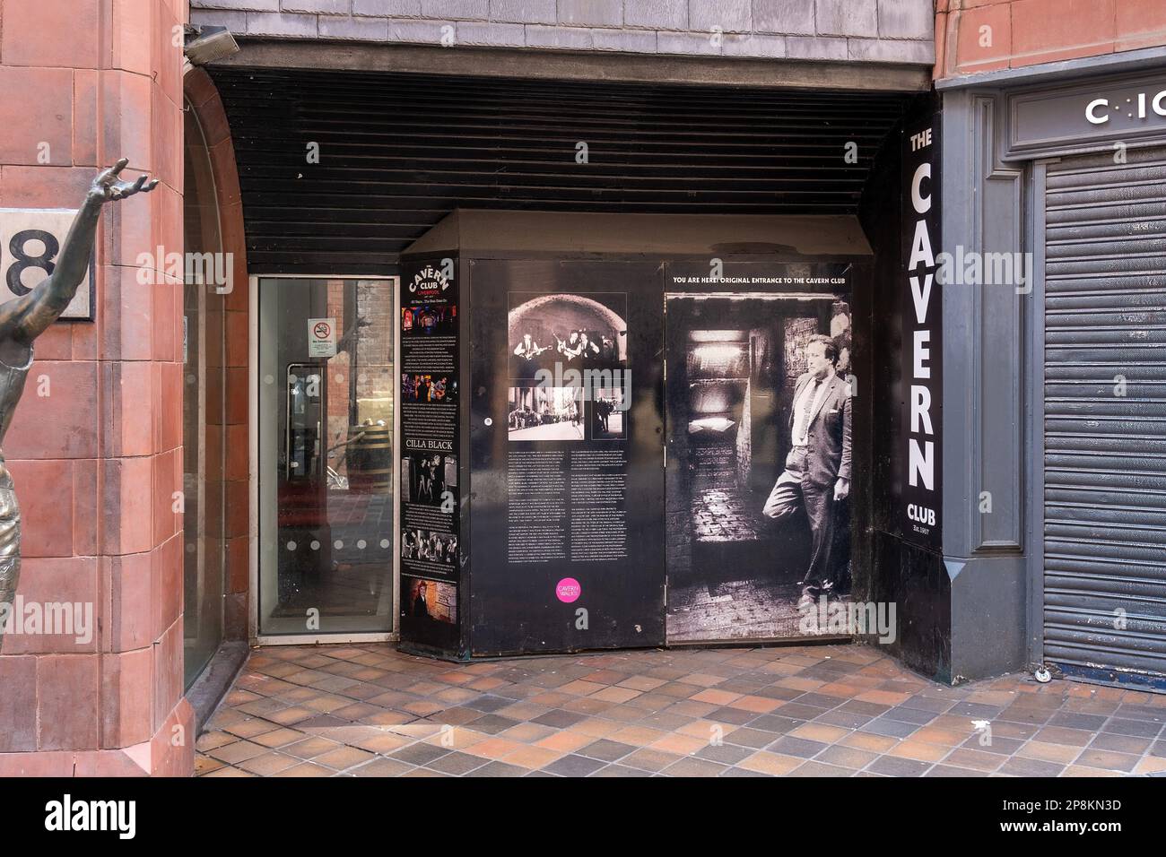 The original Cavern Club entrance at 8 Mathew Street in Cavern Quarter ...