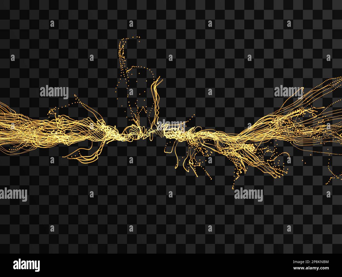 Array With Dynamic Particles Wavy Background Composition With Motion
