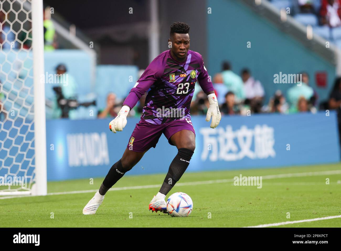 Andre Onana of Cameroon in action during the FIFA World Cup Qatar 2022 ...