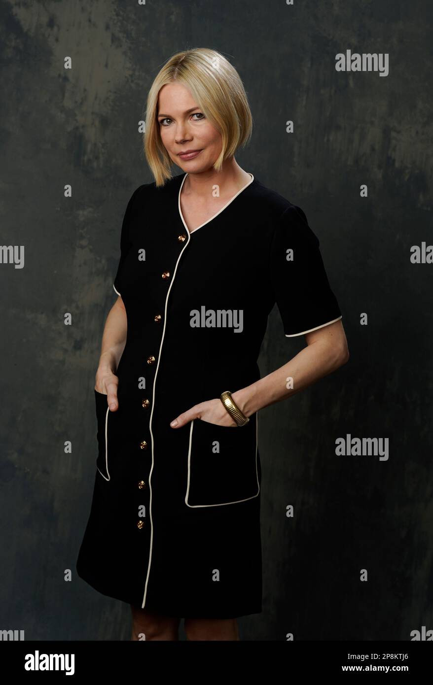 Michelle Williams, a cast member in the film "The Fablemans," poses for ...