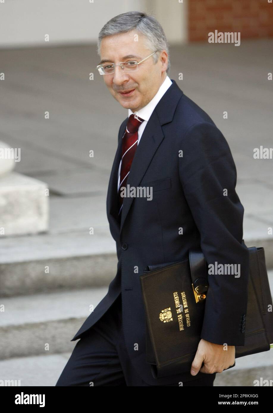 Jose Blanco, Spain's new development minister arrives for a cabinet ...