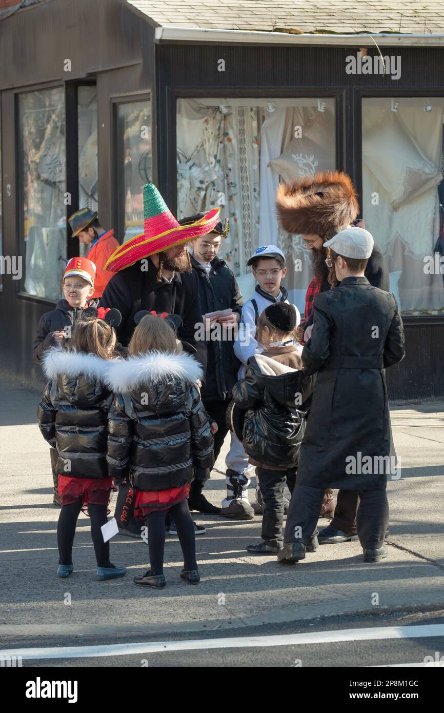 Two orthodox Jewish families meet on Purim, a holiday where it's ...