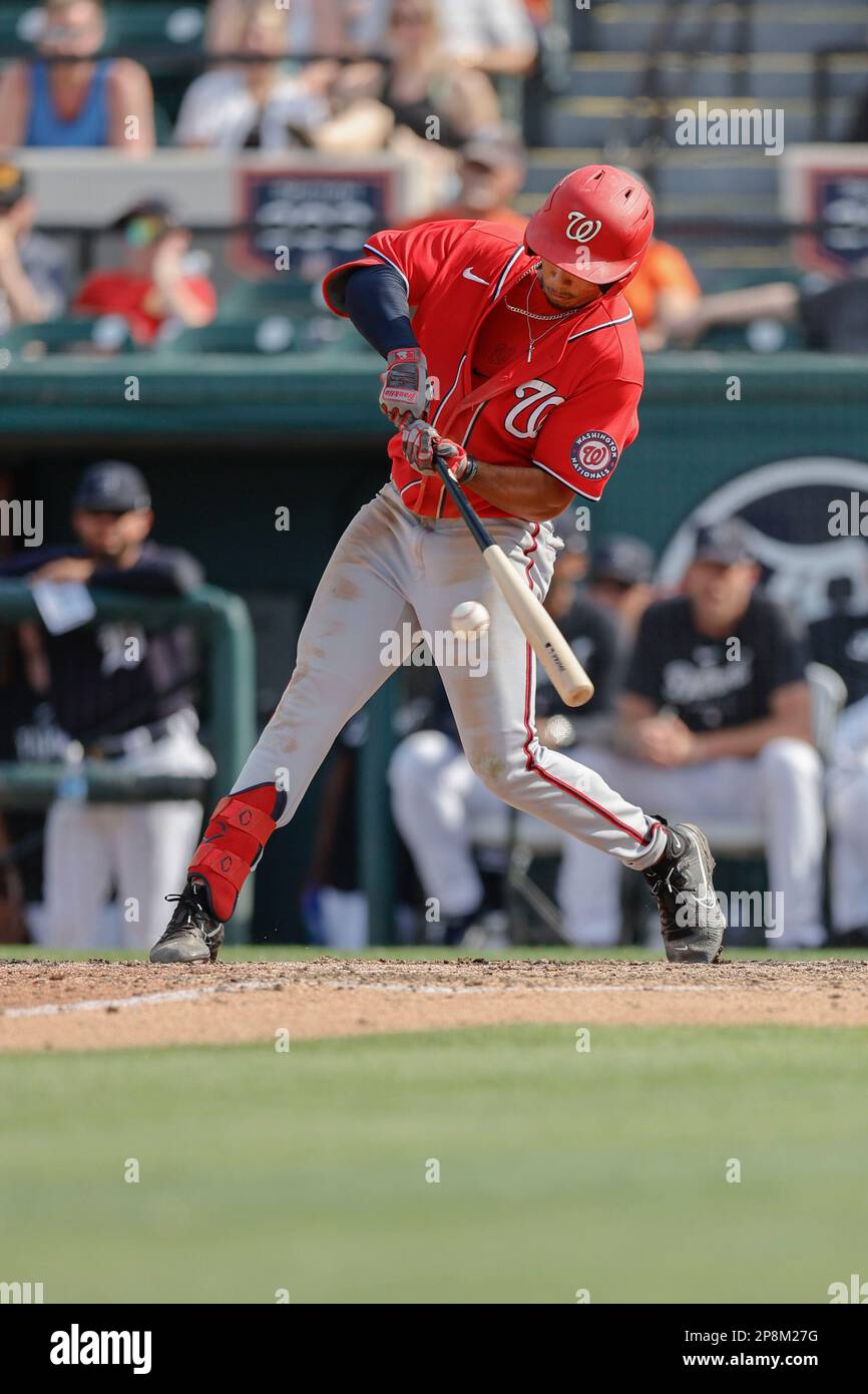 Lakeland FL USA; Washington Nationals outfield Daylen Lile (130 hits an ...
