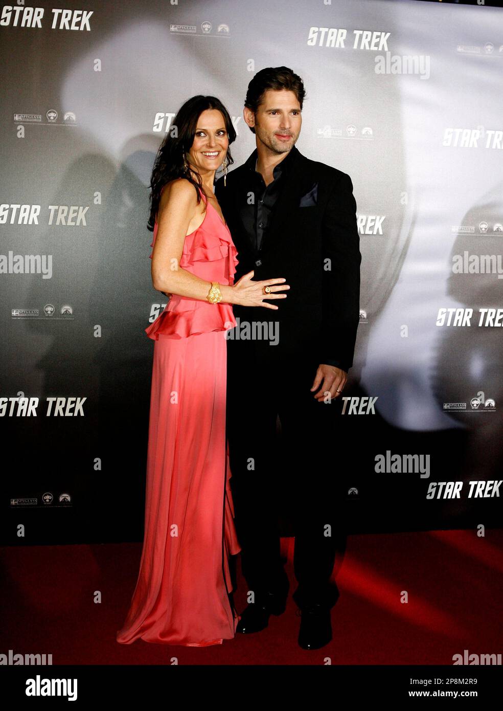 Australian actor Eric Bana pictured with his wife Rebecca at the world ...