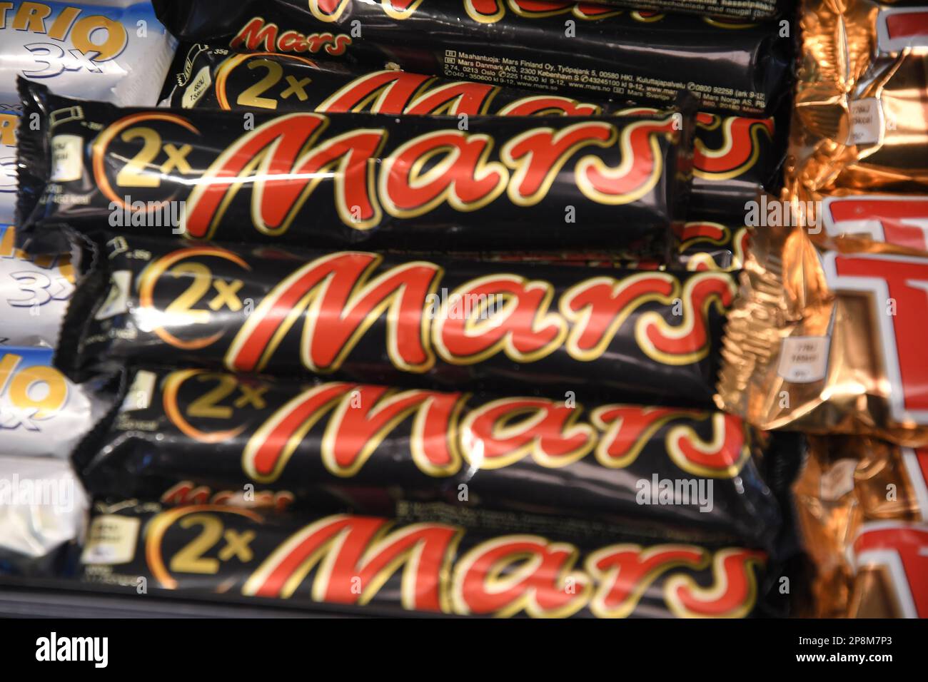 Copenhagen /Denmark/09 March 2023/Various kind o Mars and Twix and ...
