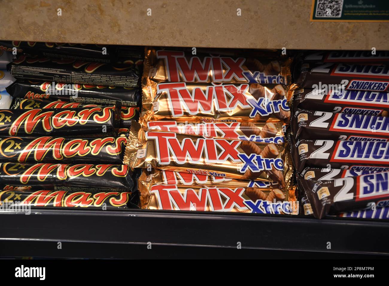 Copenhagen /Denmark/09 March 2023/Various kind o Mars and Twix and ...