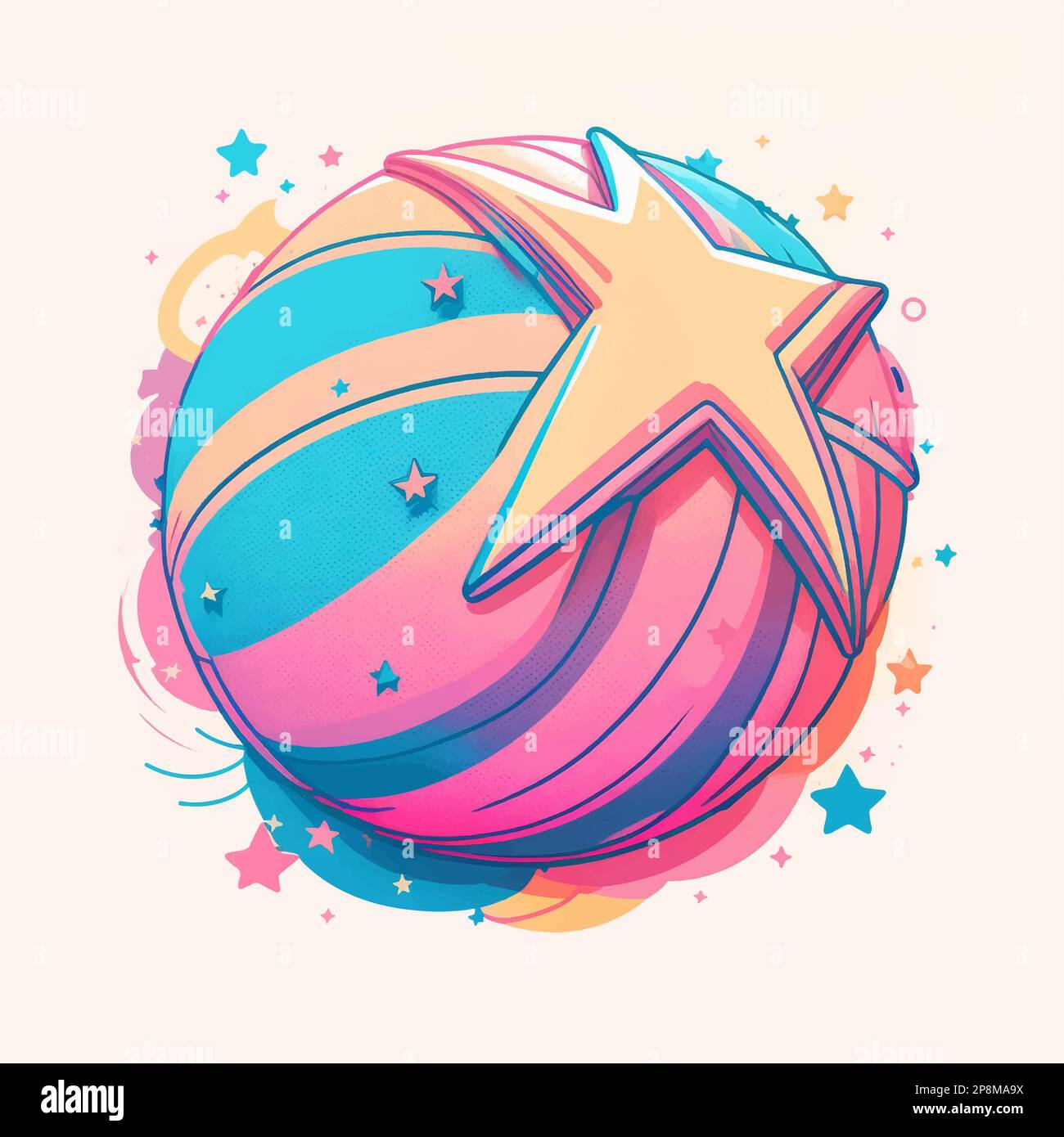 Basketball logo design for women or girls team. Vector illustration ...