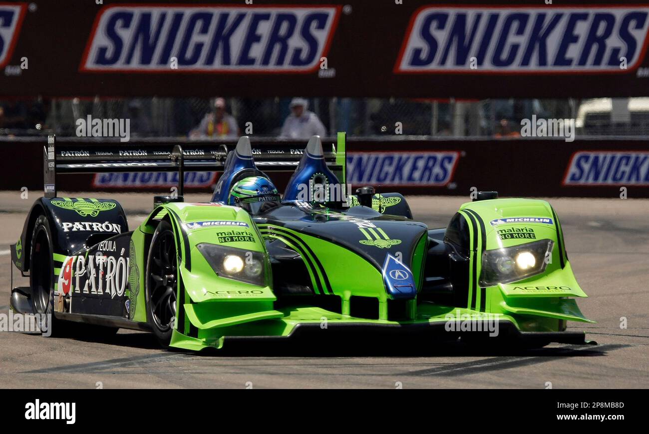 David Braham pilots his car into turn five during the American Le Mans ...