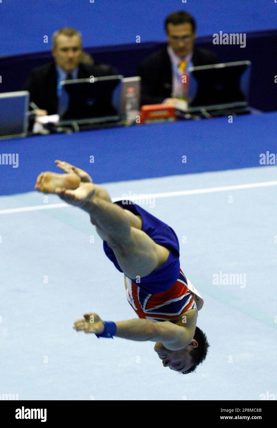 Britain's Daniel Keating performs his floor routine during the men's ...