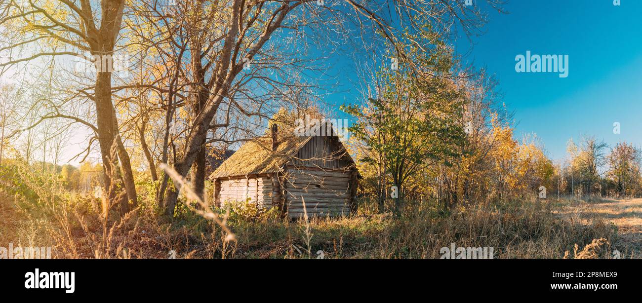 Traditional Steam Sauna Banya. Rest And Health In Nature. Old Wooden ...