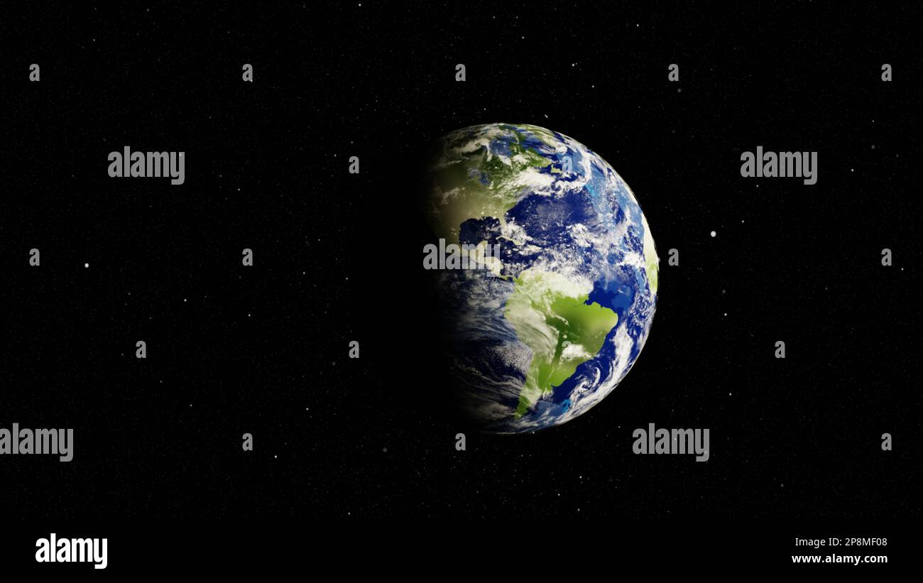 View of Earth in open space, illustration Stock Photo - Alamy