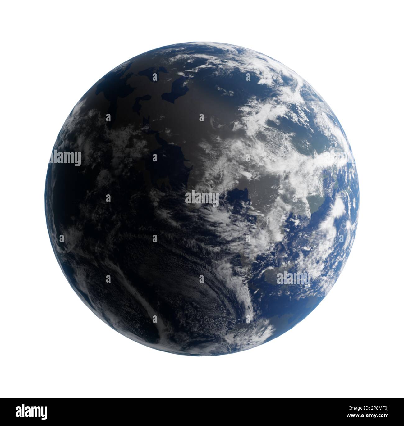 Illustration of planet Earth on white background Stock Photo - Alamy