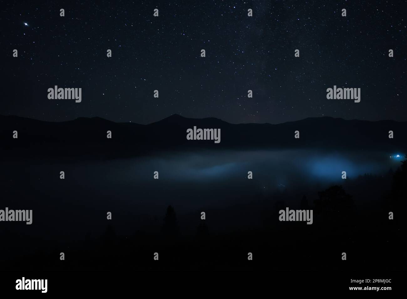 Misty nighttime scene hi-res stock photography and images - Alamy