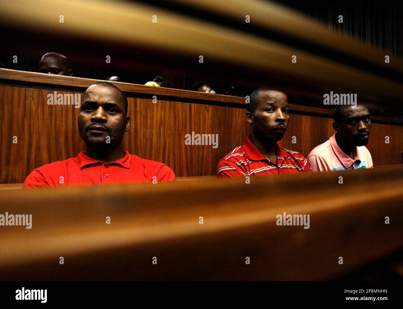 Convicted killers, left to right, Sifiso Mhlanga, Julius Gxowa and ...