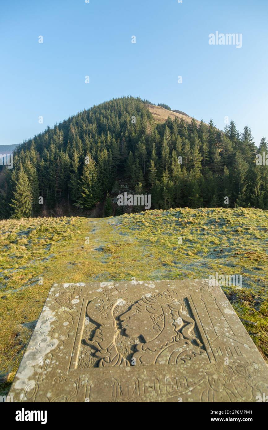 Looking towards Pirn Craig from Pirn Hill an Iron Age Hill Fort above ...