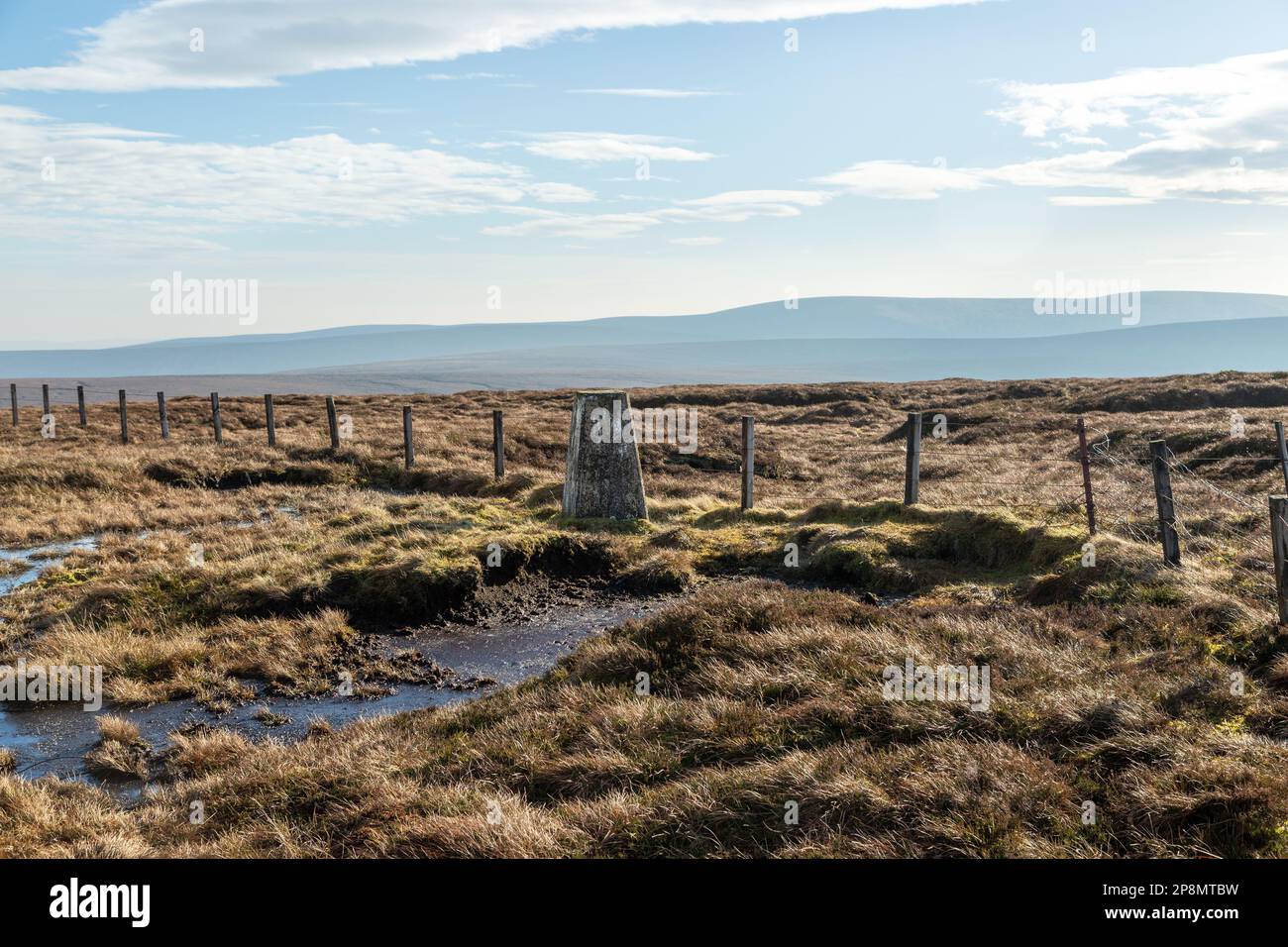 The summit of Blackhope Scar in Moorfoot Hills range, part of the ...