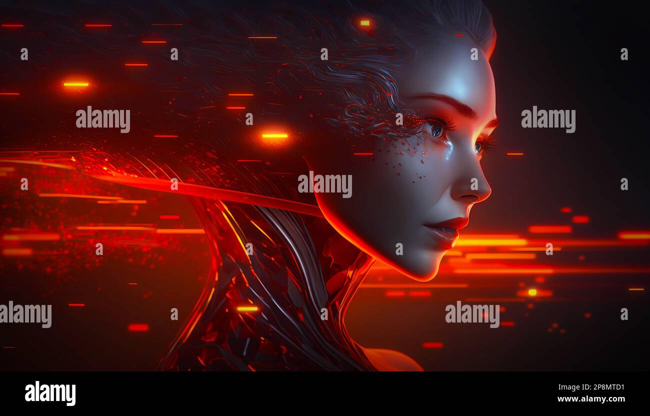 Beautiful female robot hi-res stock photography and images - Alamy