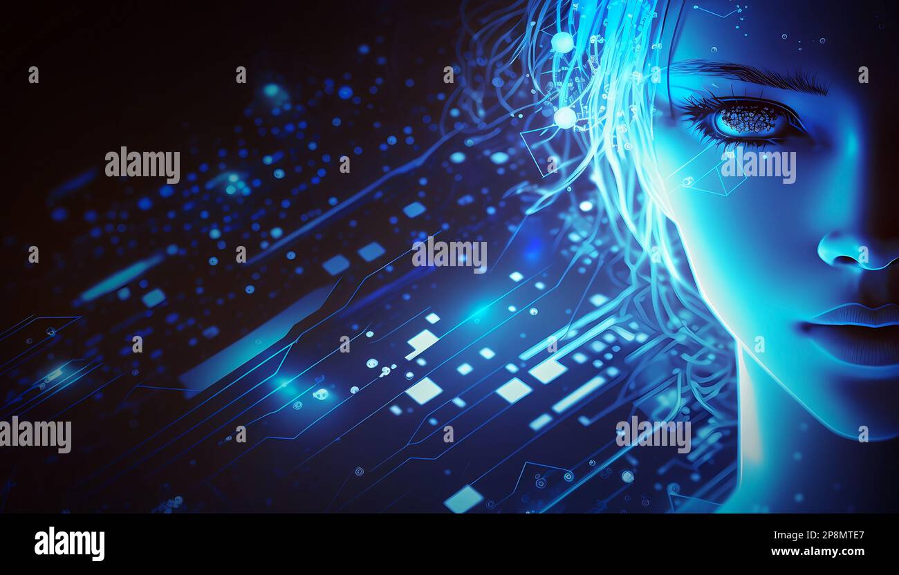 Beautiful female robot hi-res stock photography and images - Alamy