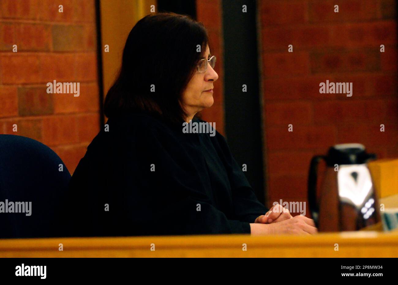 Superior Court Judge Julia Dewey presides during a sentencing hearing ...