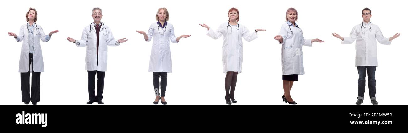 group of doctors in full length isolated Stock Photo - Alamy