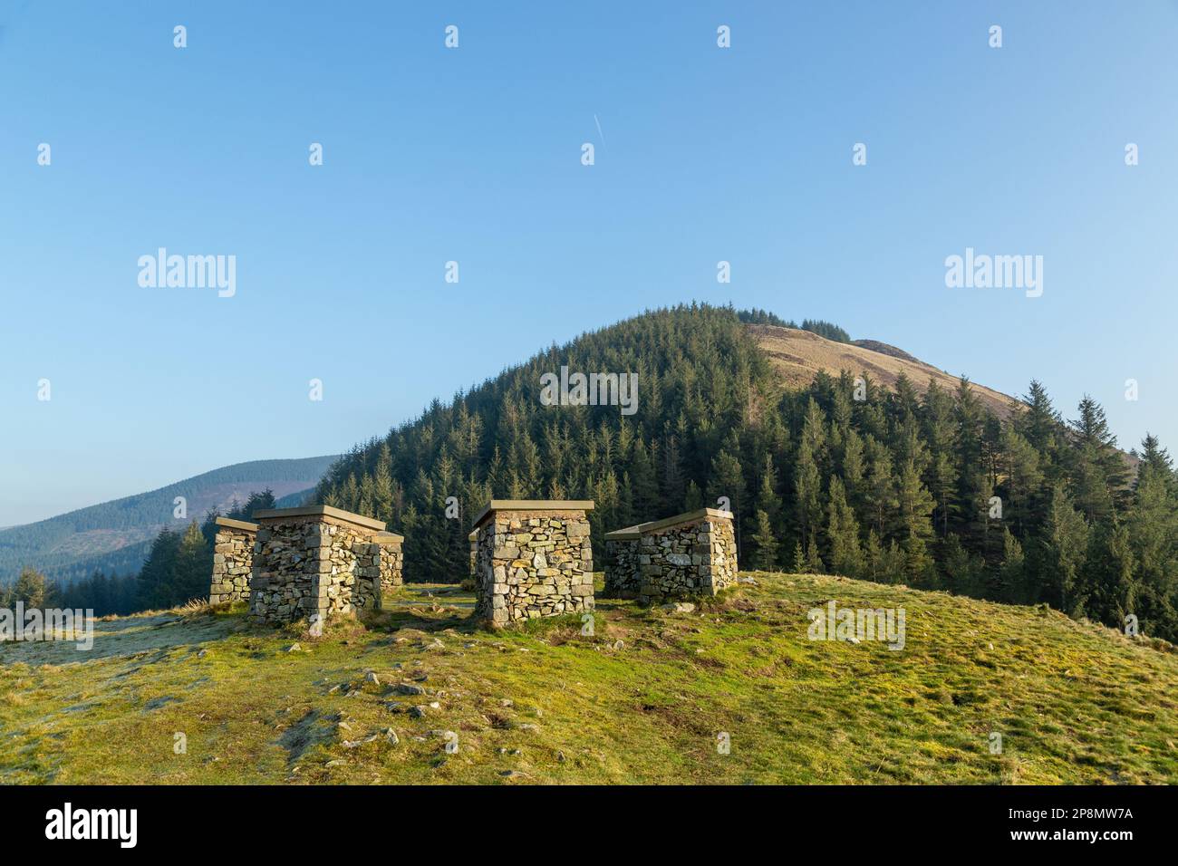Looking towards Pirn Craig from Pirn Hill an Iron Age Hill Fort above ...