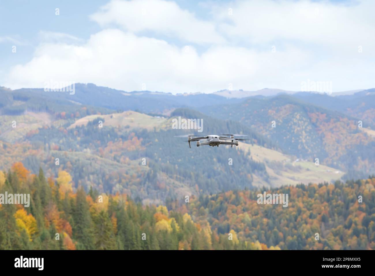 Modern drone flying in hi-res stock photography and images - Alamy