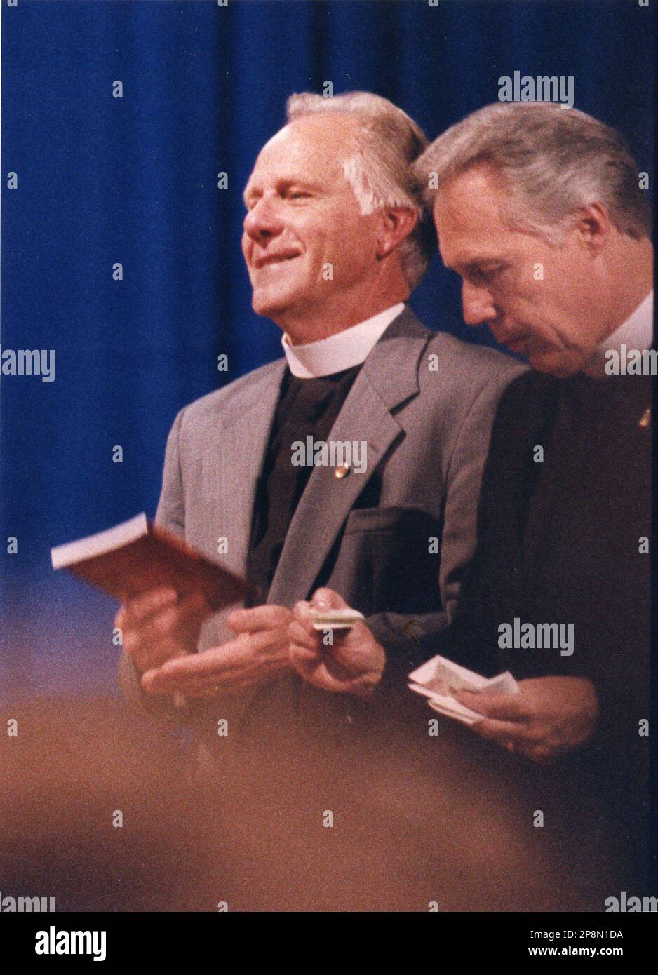 Bishop Earl Paulk, left, and his brother, Don Paulk, take part in a ...
