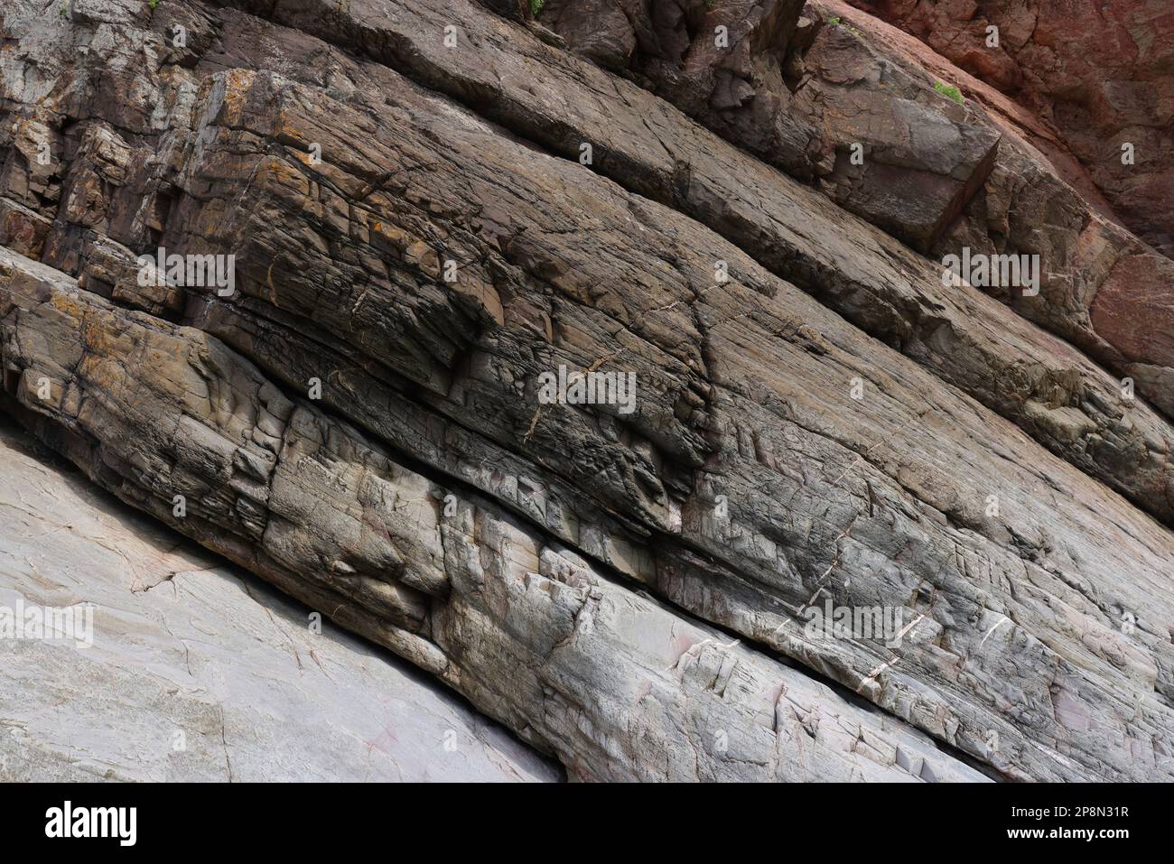 Sedimentary rock formation Stock Photo - Alamy