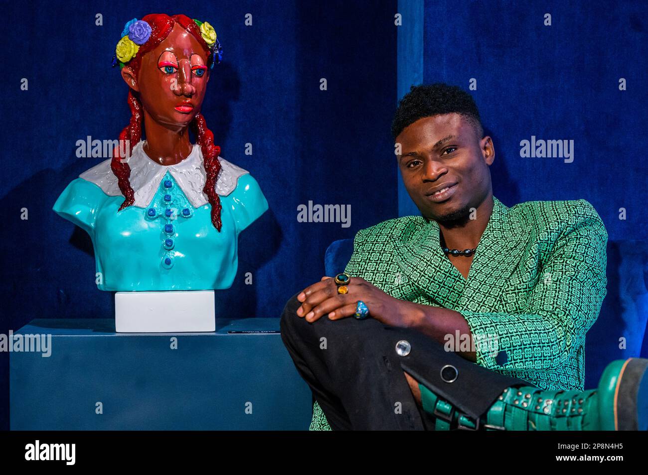 London, UK. 9th Mar, 2023. Samson Bakare with Linda's Little World ...