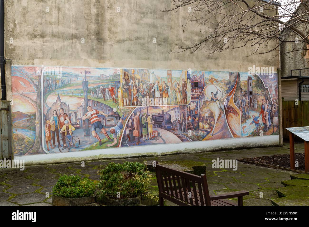 Wall mural painted by Michael Jessing in the town of Peebles.Showing it ...