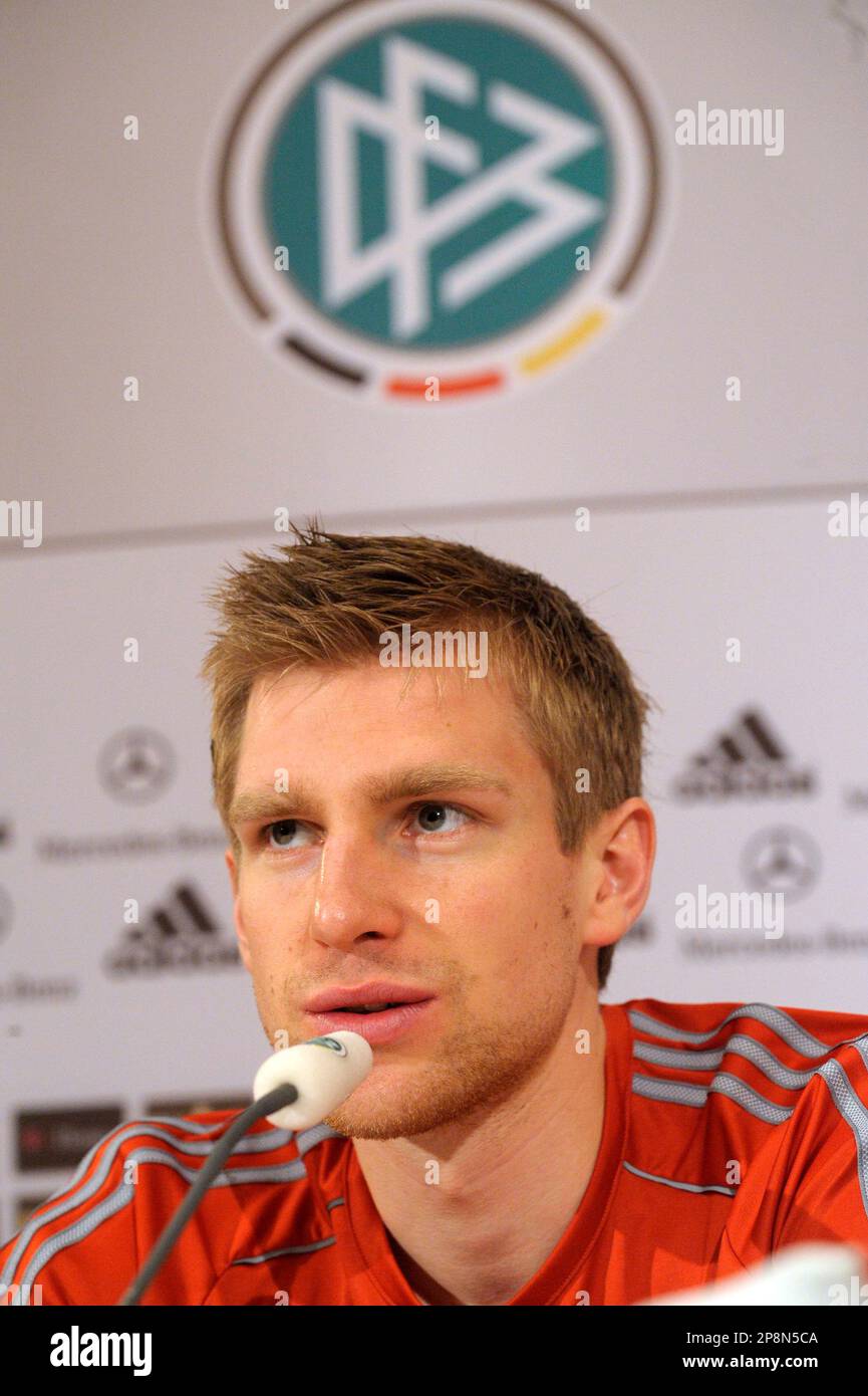 German national soccer player Per Mertesacker addresses the media ...
