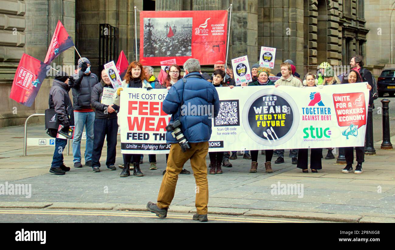 Glasgow, Scotland, UK 9th March, 2023. Activists launch campaign to end ...