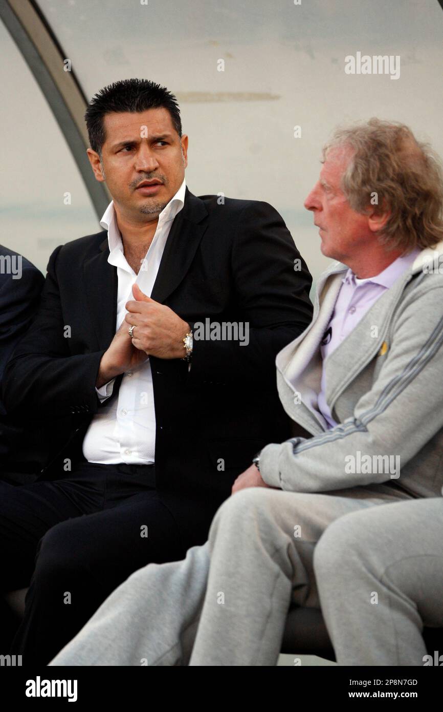 Iran's national soccer team coach Ali Daei, left, and Iran football’s ...