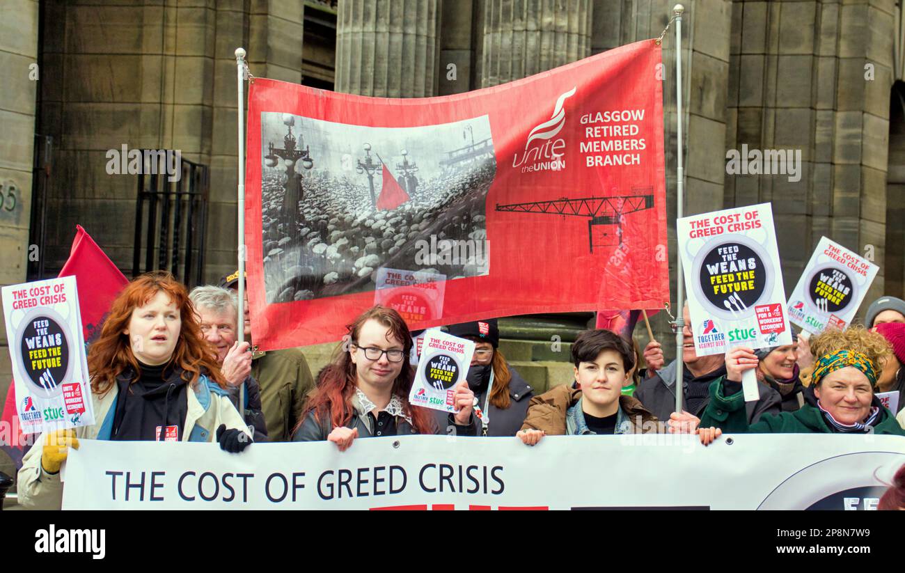 Glasgow, Scotland, UK 9th March, 2023. Activists launch campaign to end ...