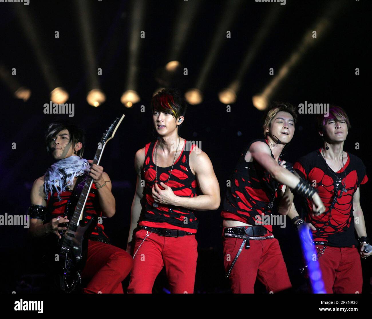 From left, Jiro Wang, Wu Chun, Calvin Chen and Aaron Yan of Taiwanese ...